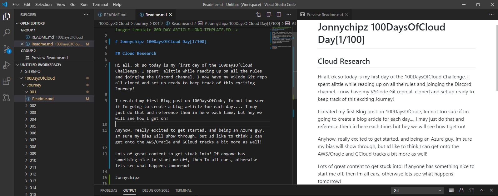Day[1/100] #100DaysOfCloud – Jonnychipz is giving it a whirl! – Cloud ...